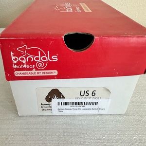 bandals | Shoes | New Bandals Runway Brown Flip Flop Wedge Sandals ...